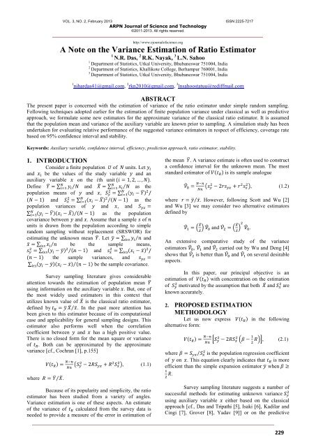 A Note on the Variance Estimation of Ratio Estimator