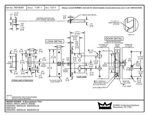 LOCK DETAIL DOOR DETAIL
