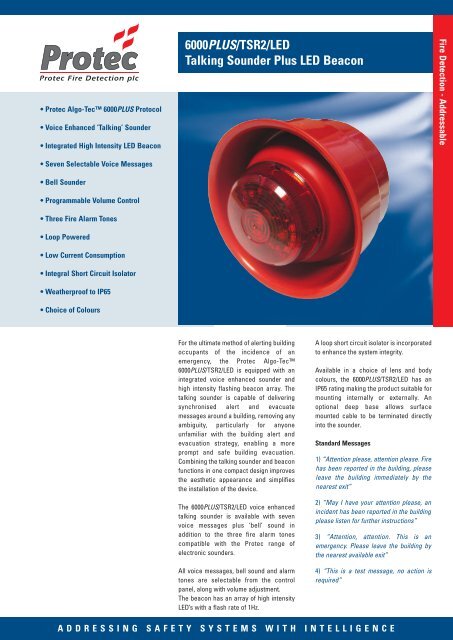 6000/TSR2/LED - Protec Fire Detection