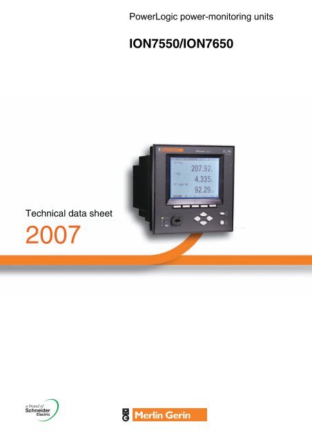 Power-monitoring units ION7550 / ION7650 - EnergoBit