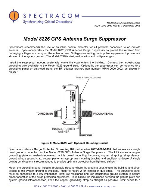 Model 8226 GPS Antenna Surge Suppressor - Spectracom