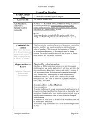 Lesson Plan Template Grade/Content Area Lesson Title Context of ...