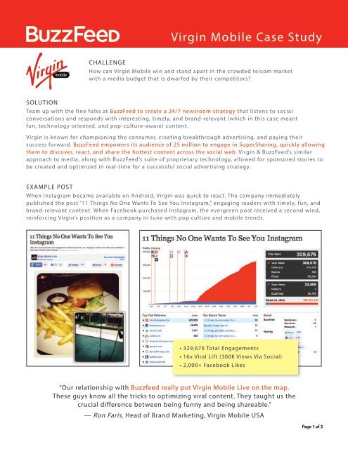 Virgin Mobile Case Study - Vizu