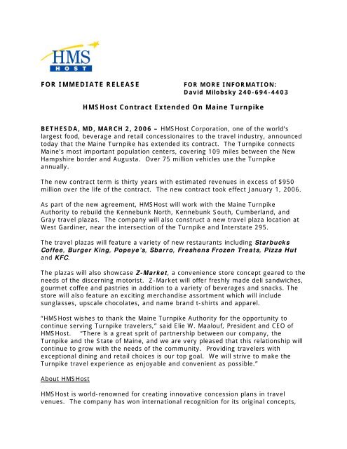 Printable PDF Version - HMSHost