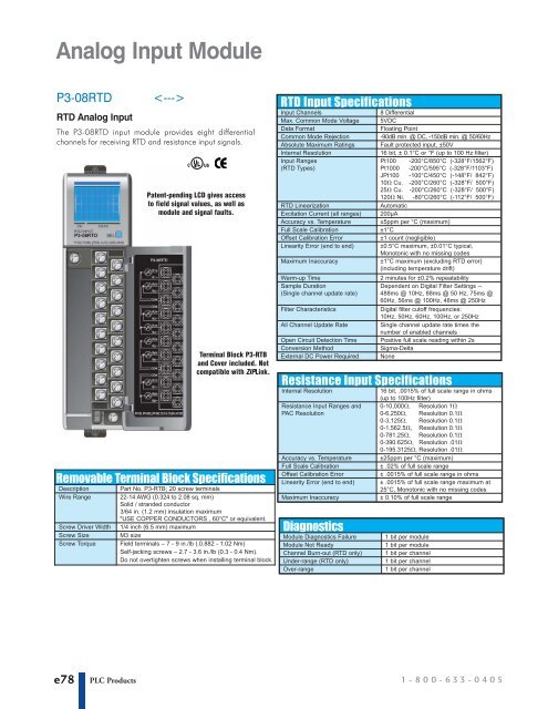 Analog Input Module - Automationdirect