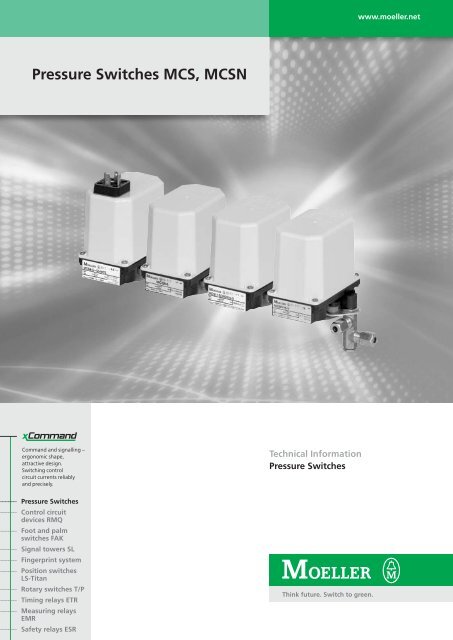 Pressure Switches MCS, MCSN - Moeller
