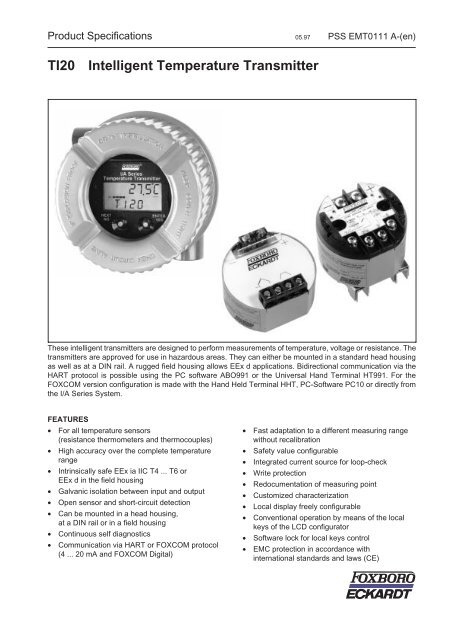 TI20 Intelligent Temperature Transmitter