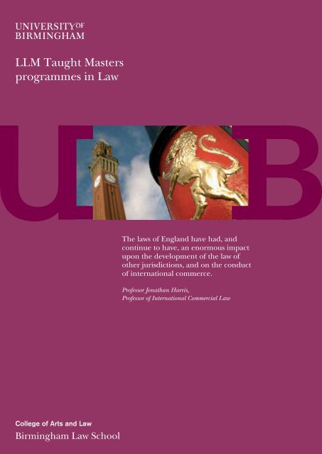 LLM brochure - University of Birmingham