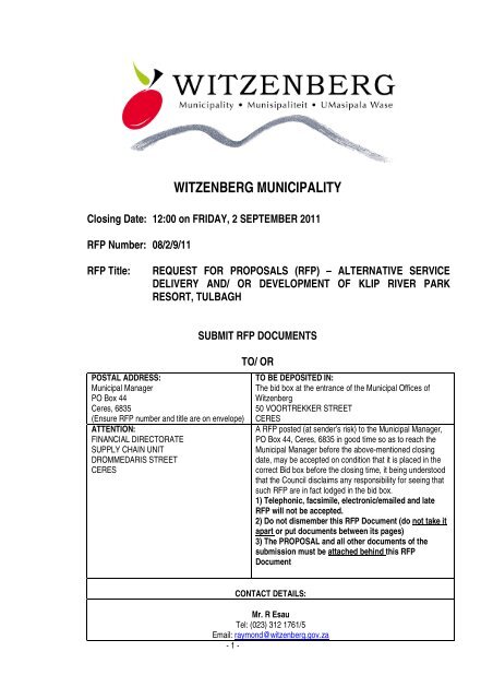 Download PDF - Witzenberg Municipality