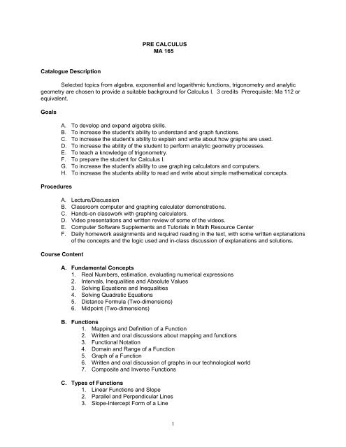 Precalculus Problems And Solutions