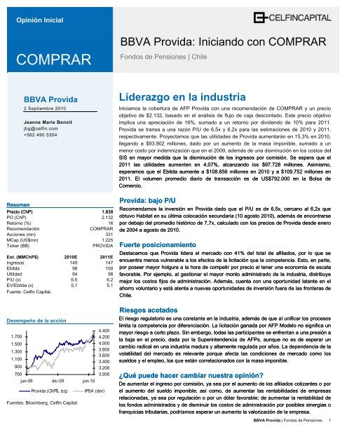 Provida - Celfin Capital