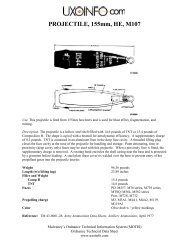 PROJECTILE, 155mm, WP, M825 & M825A1