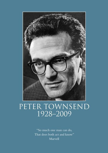 PETER TOWNSEND 1928â 2009 - Policy Press