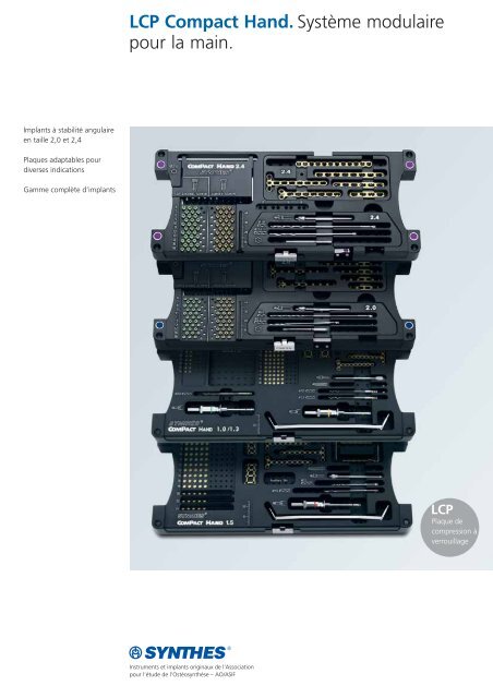 LCP Compact Hand.SystÃ¨me modulaire pour la main. - Synthes