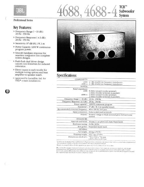 4688 - JBL Professional