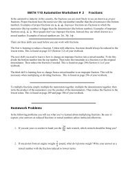 Math 110 Automotive- Worksheet #1