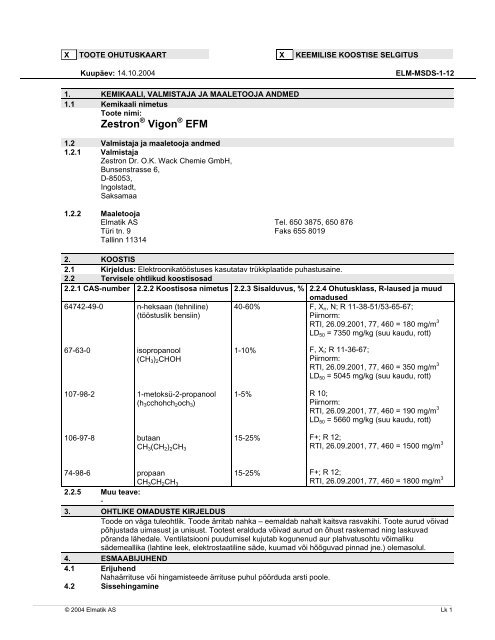 ELM-MSDS-1-12 Zestron Vigon EFM.pdf - Elmatik AS