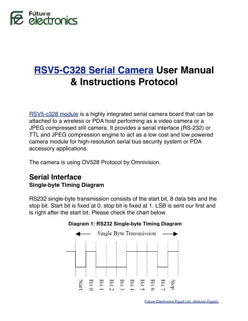 Rsv5 C328 Serial Camera User Manual Arduino Egypt 
