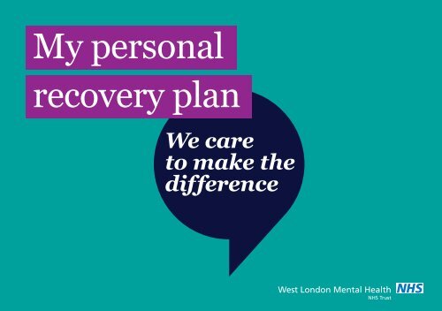 My personal recovery plan - West London Mental Health NHS Trust
