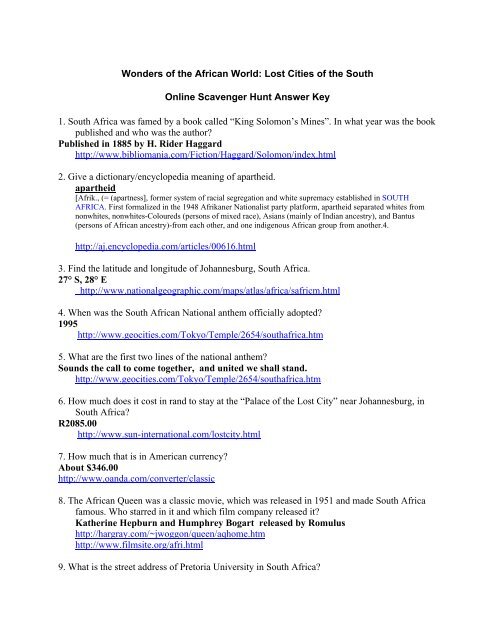 Wonders of the African World: Lost Cities of the South Online ... - PBS