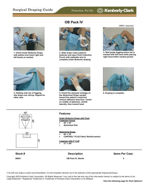 OB Pack IV Surgical Draping Guide