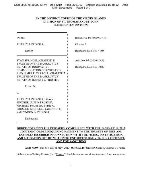 the compliance order - St. John Source