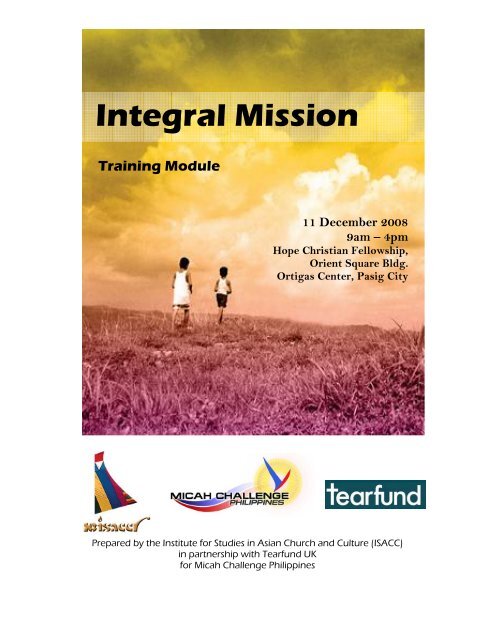 Integral Mission Training Module, ISAAC - Micah Network