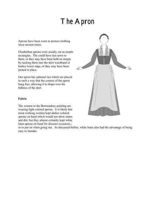 Instructions for creating the Apron and Neckcloth