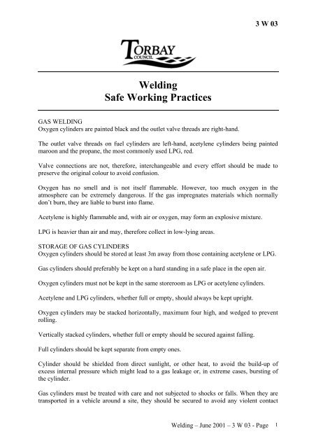 Welding Safe Working Practices
