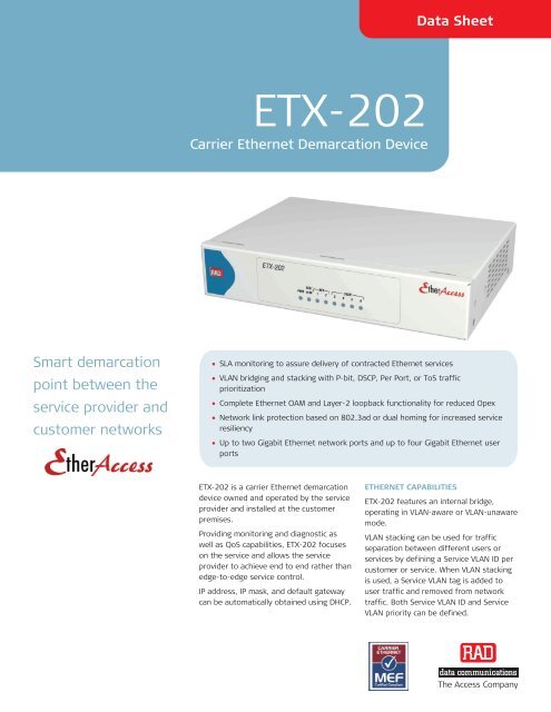 ETX-202 - RAD TÃƒÂœRKÃ„Â°YE Data Communications