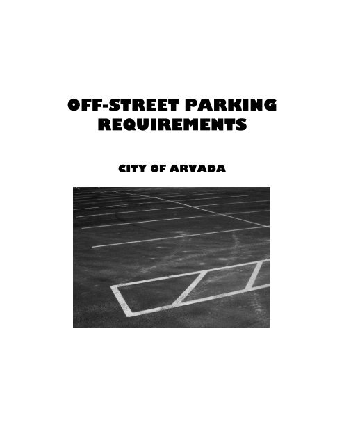 OFF-STREET PARKING REQUIREMENTS - Arvada