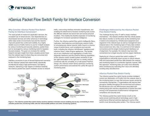 nGenius Packet Flow Switch Family for Interface ... - NetScout