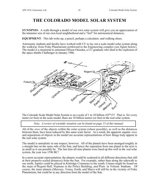 Scale Model Solar System