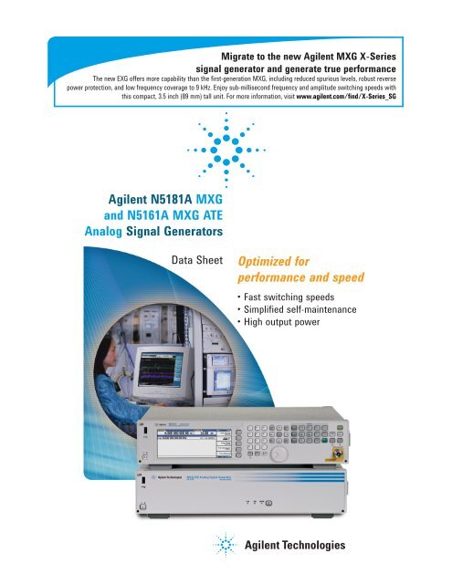 Agilent N5181A MXG Analog Signal Generator - Electro Rent ...