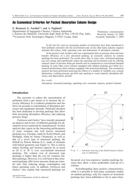 An Economical Criterion for Packed Absorption Column Design
