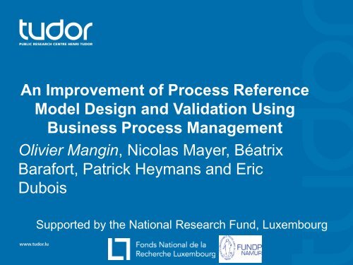 An Improvement of Process Reference Model ... - Spice Conference