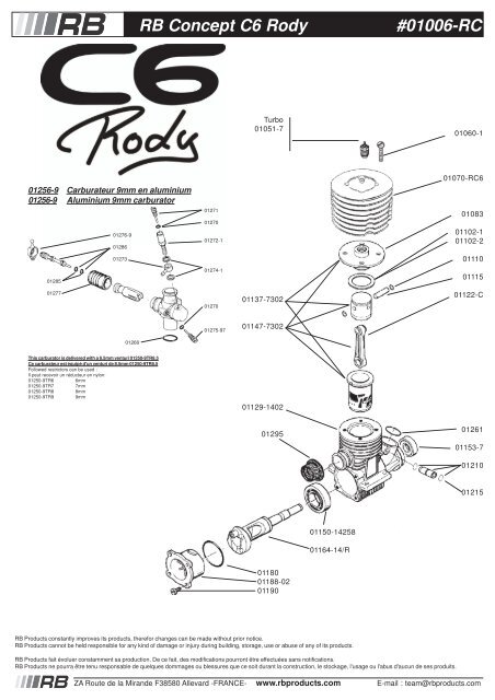 Exploded View : 01006-S5 RB Concept S5 L2G