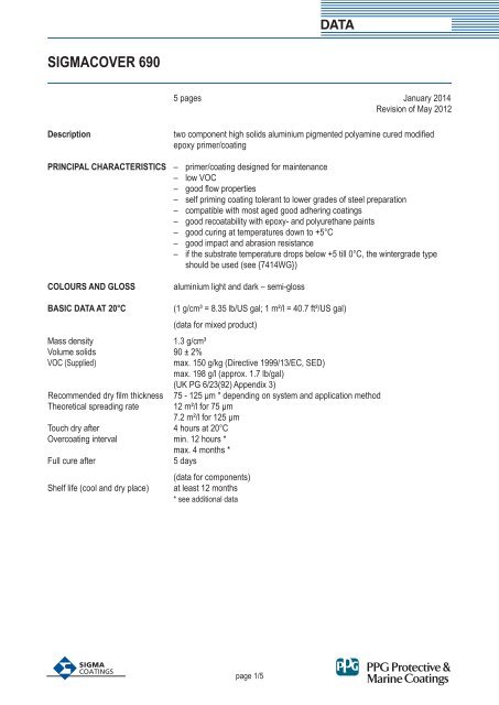 sigmacover aluprimer - Sigma | coatings