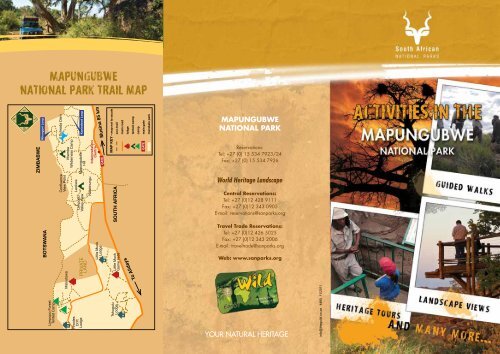 MAPUNGUBWE NATIONAL PARK TRAIL MAP - SANParks