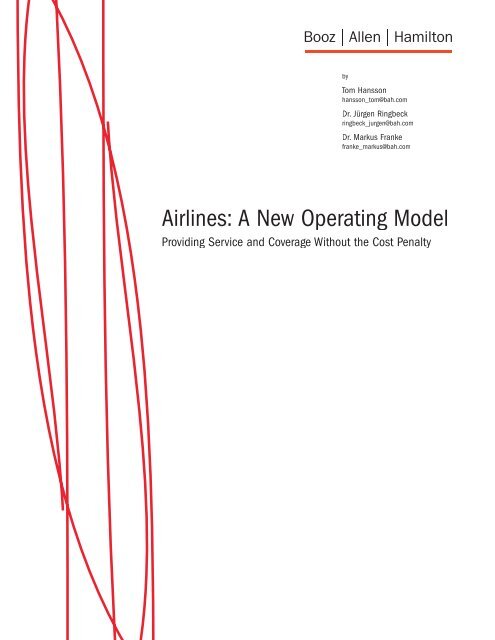 Airlines: A New Operating Model - Booz Allen Hamilton