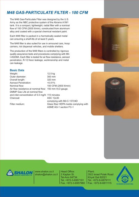 M48 GAS-PARTICULATE FILTE