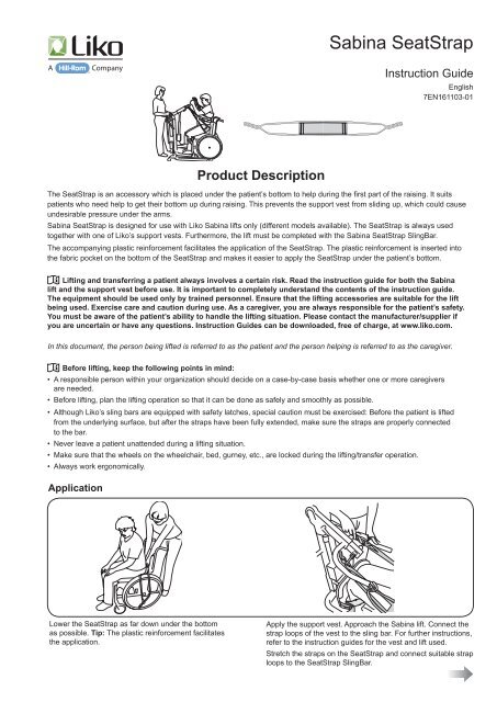 SabinaSeatstrap Instruction Guide EN - Liko