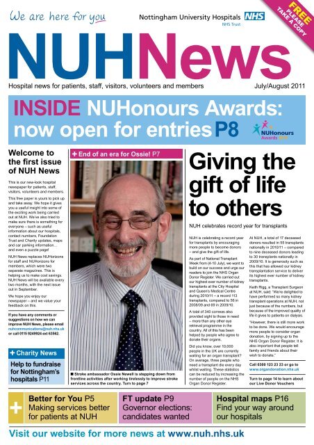 July / August 2011 - Nottingham University Hospitals NHS Trust