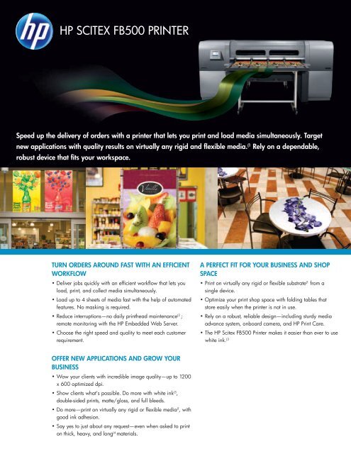 HP SCITEX FB500 PRINTER