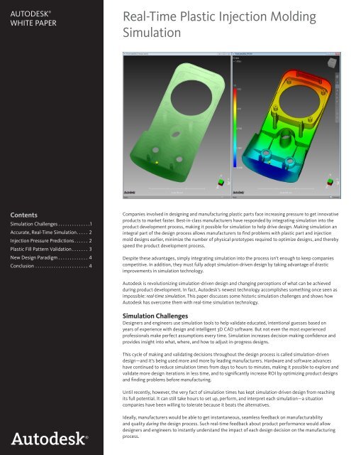 Real-Time Plastic Injection Molding Simulation - EMA Design ...