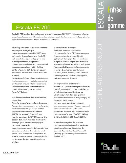 Escala E5-700 brochure - Bull