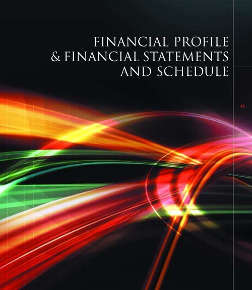 FINANCIAL PROFILE & FINANCIAL STATEMENTS and schedule