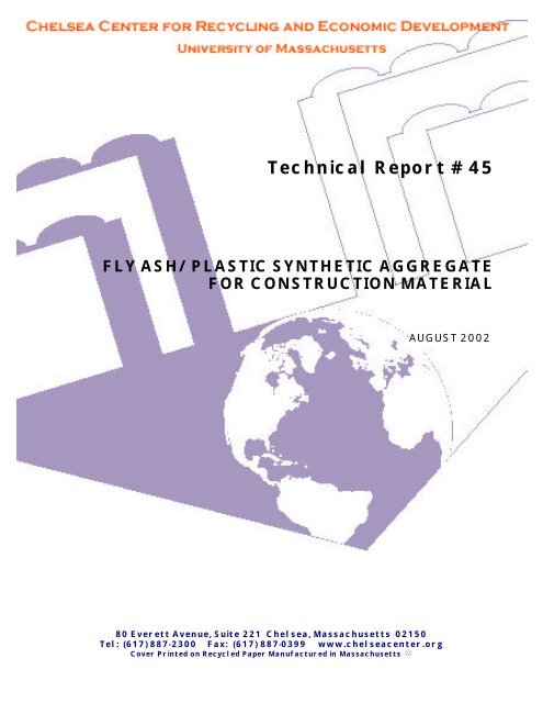 fly ash/plastic synthetic aggregate for construction material