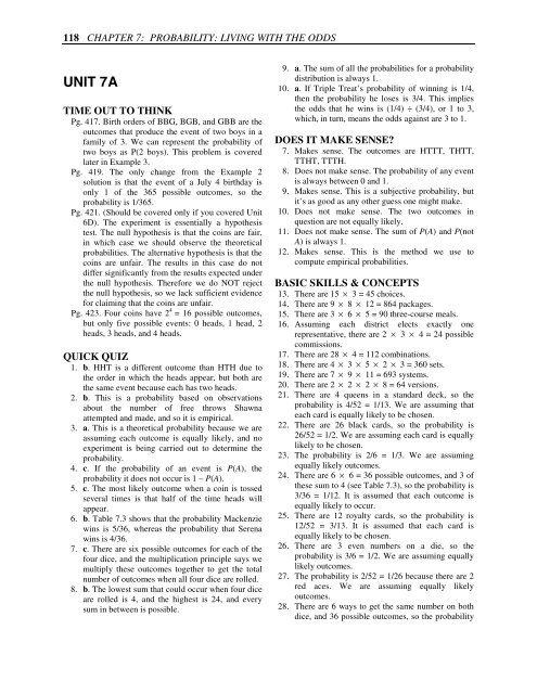 Chapter 7 Homework Answers - Gordon State College