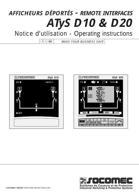 ATyS D10 & D20 - Socomec
